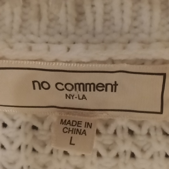 No Comment | Sweaters | Final Price No Comment Ivory Colored Waffle ...